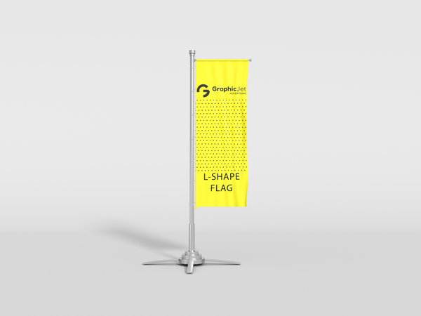 L-Shape Flag 40 KG base – Graphic Jet